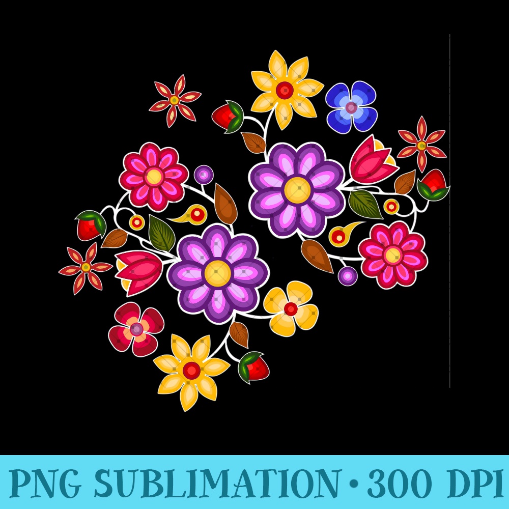 Ojibwe Floral With Native Indigenous Wild Flowers Design - H | Inspire ...