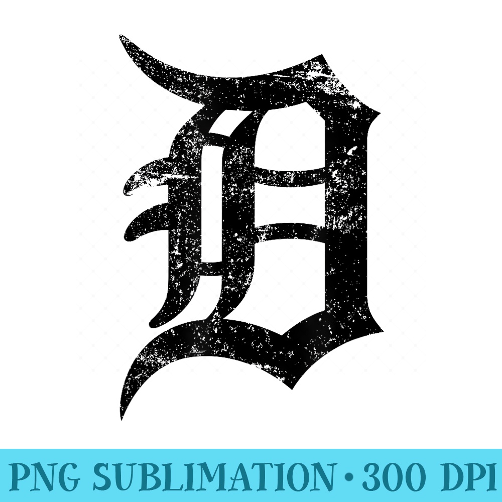 Distressed Detroit D Lettering Design - Unique Sublimation p | Inspire ...