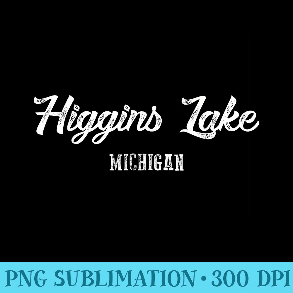 Higgins Lake Detroit Michigan Landmark - Digital PNG Artwork | Inspire ...