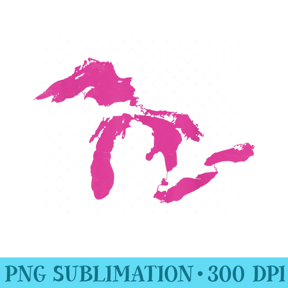 Michigan Map Great Lakes Midwest Mitten Vintage - Mug Sublim | Inspire ...