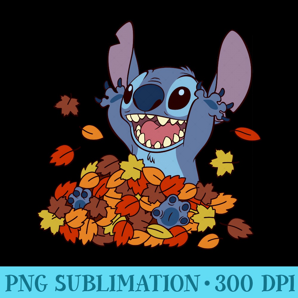 Disney Lilo Stitch Autumn Leaves Stitch - Modern PNG designs | Inspire ...