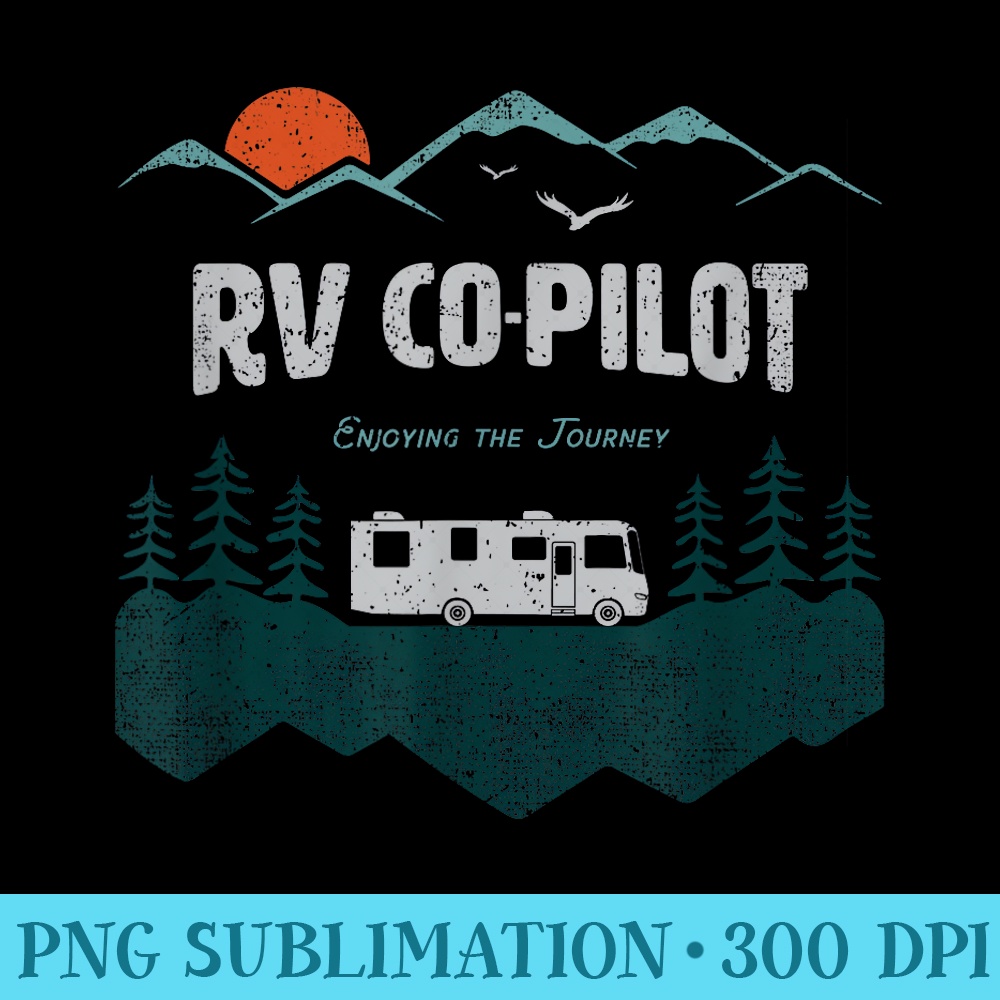 RV CoPilot Camping Motorhome Travel Vacation - PNG Download | Inspire ...