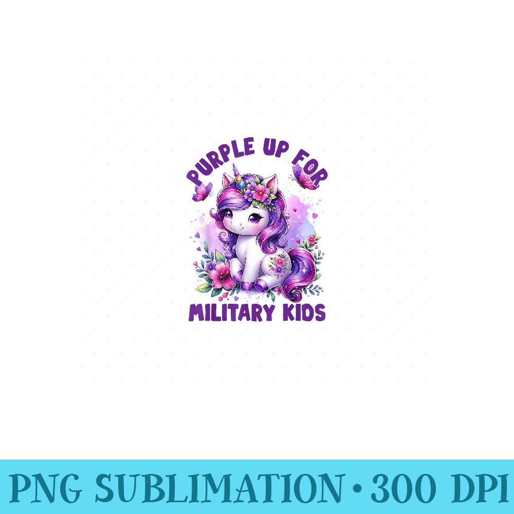 Purple Up For Military Unicorn Military Child Month - Trendy | Inspire ...