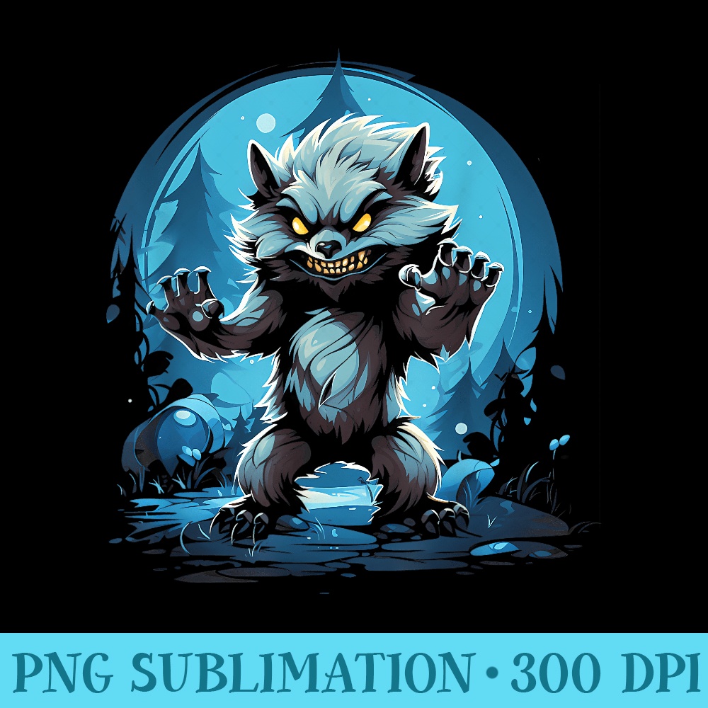 Scary Werewolf Full Moon Halloween Horror Werewolf - Printab | Inspire ...