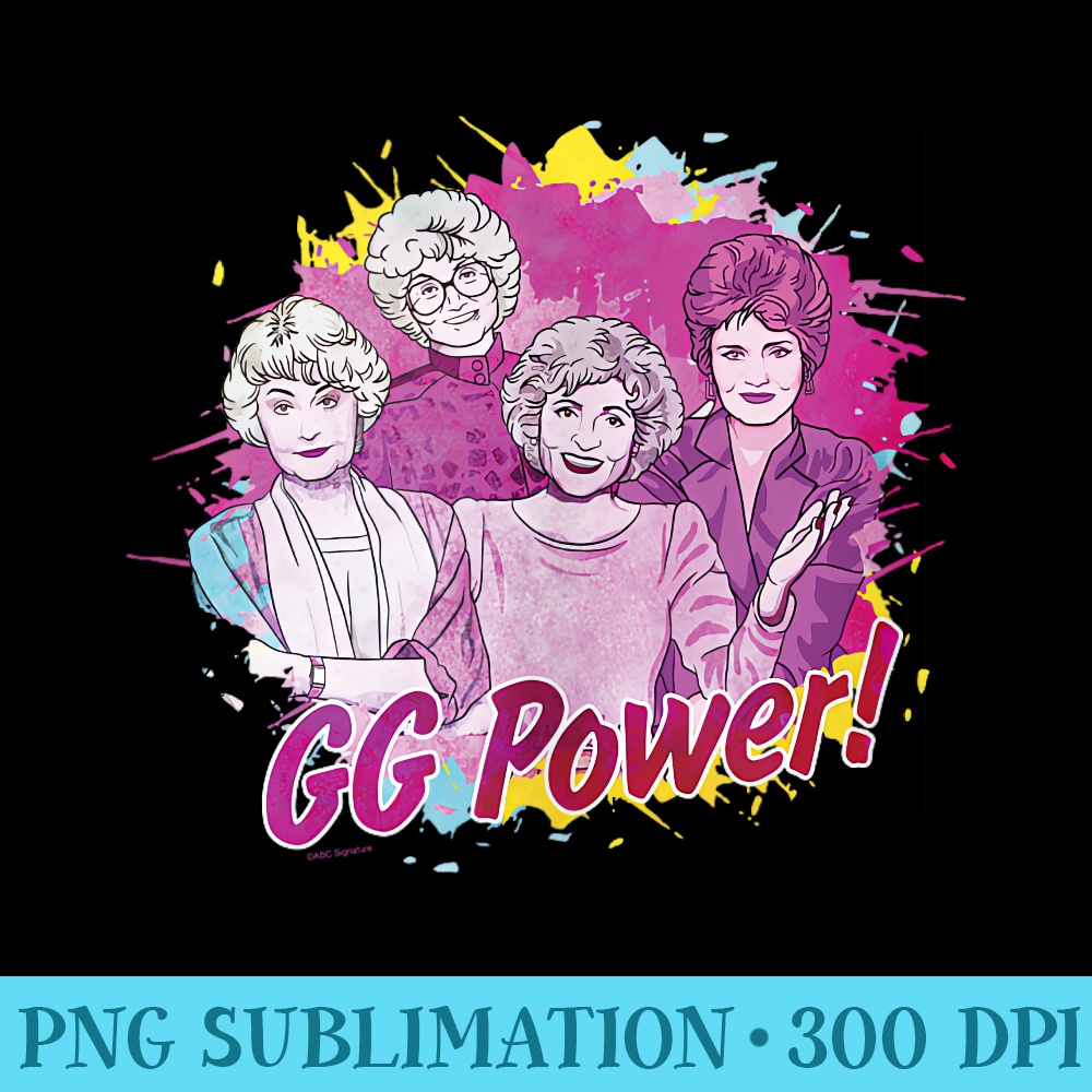 The Golden Girls GG Power Retro Group Shot Splash Paint - Pr | Inspire ...