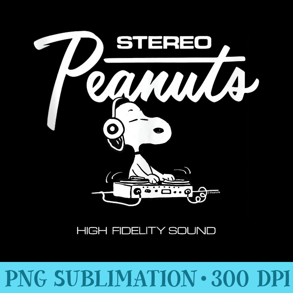 Peanuts - Stereo Peanuts Snoopy Dj - Digital PNG Downloads | Inspire Uplift