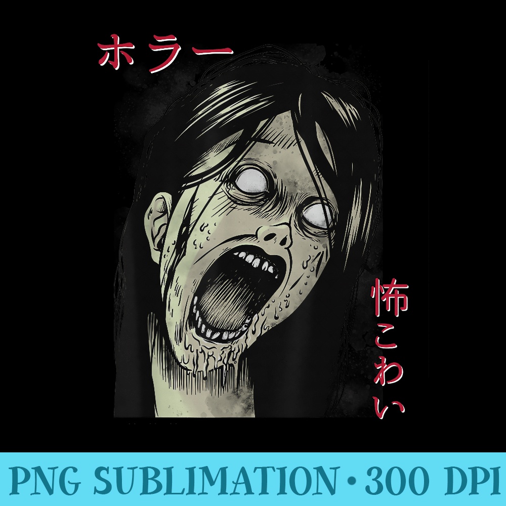 Horror Comic Fan Japanese Horror Movie Otaku Scary Manga - T | Inspire ...