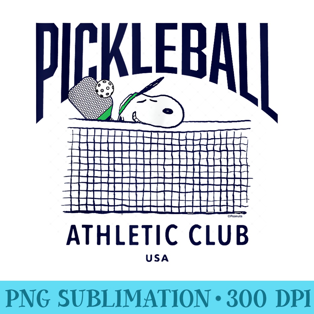 Peanuts - Snoopy Pickleball Athletic Club - PNG Graphics | Inspire Uplift