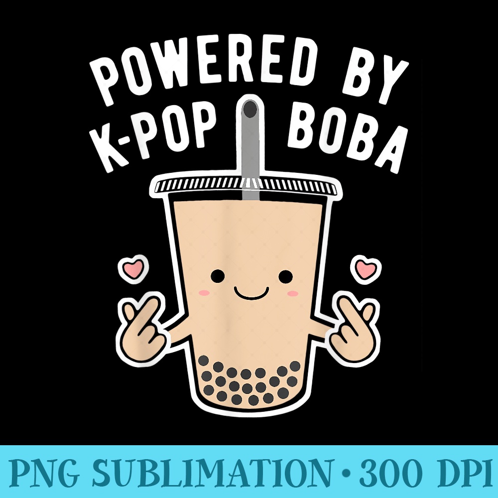 Funny Boba KPop Music Bubble Milk Tea Korean Finger Heart - | Inspire ...