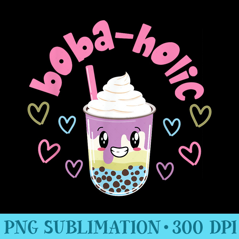 Bubble Boba Tea Bobaholic - Shirt Clipart Free PNG - Inspire Uplift