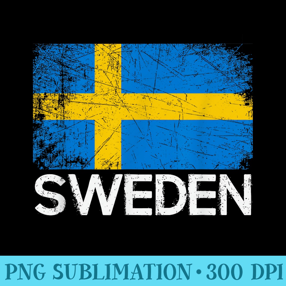 Swedish Flag T Vintage Made In Sweden - Sublimation designs | Inspire ...