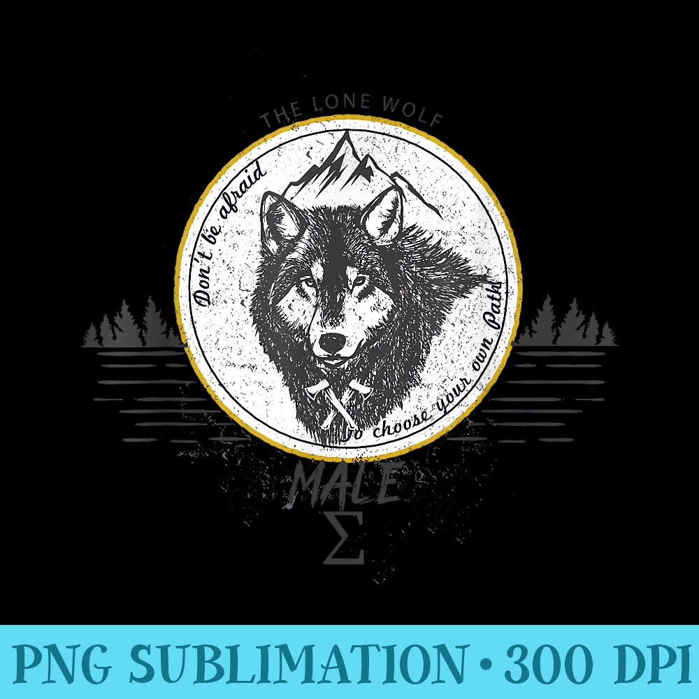 Sigma male The Lone Wolf - PNG Graphics Download | Inspire Uplift
