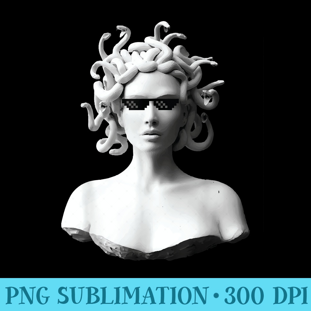 Medusa Head Portrait Greek Mythology Gorgon Monster T - PNG | Inspire ...