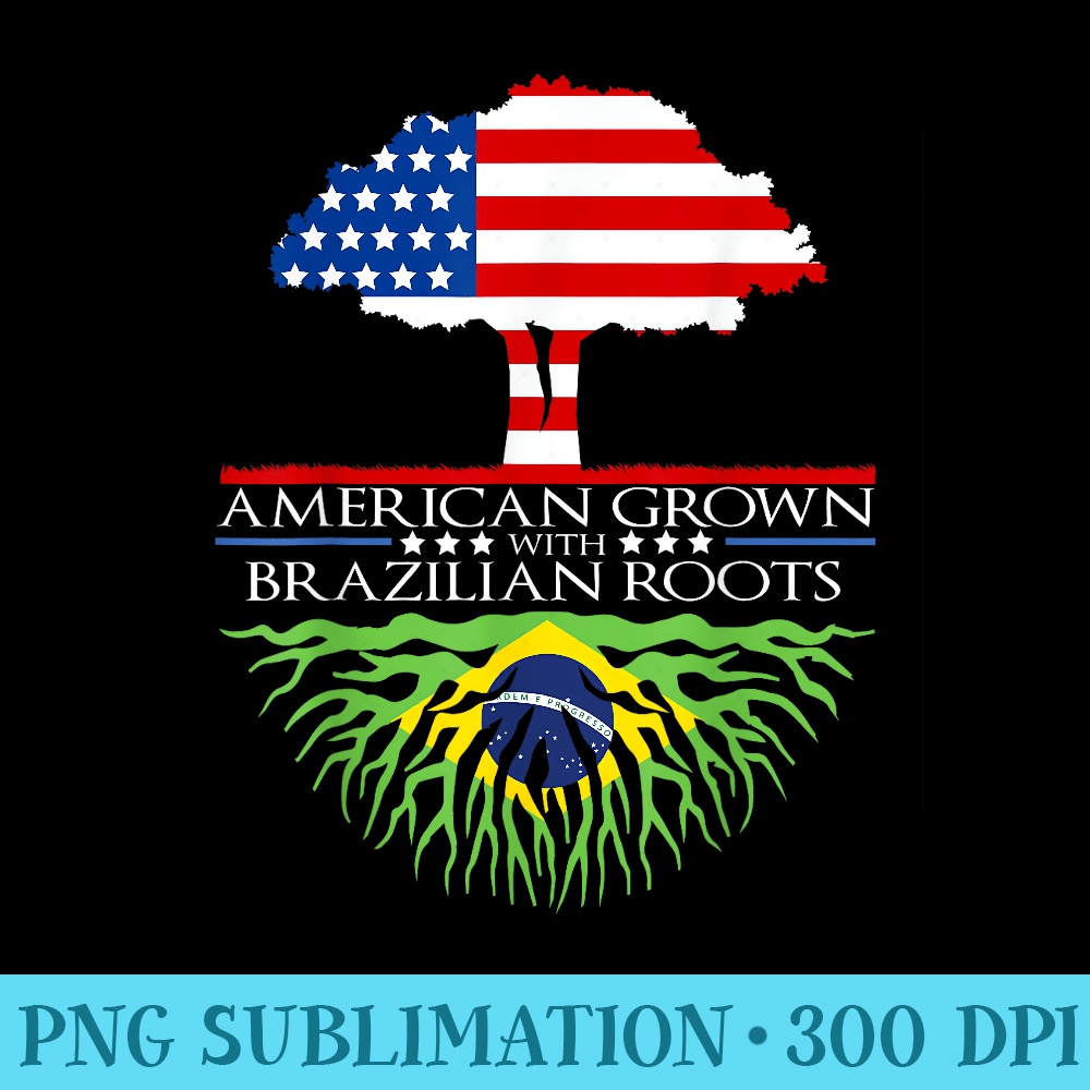 Brazilian Roots Heritage American Grown Tree Flag USA Brazil | Inspire ...