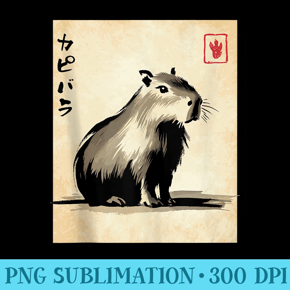 Kawaii Capybara Anime Japanese Streetwear Funny Capybara - P | Inspire ...