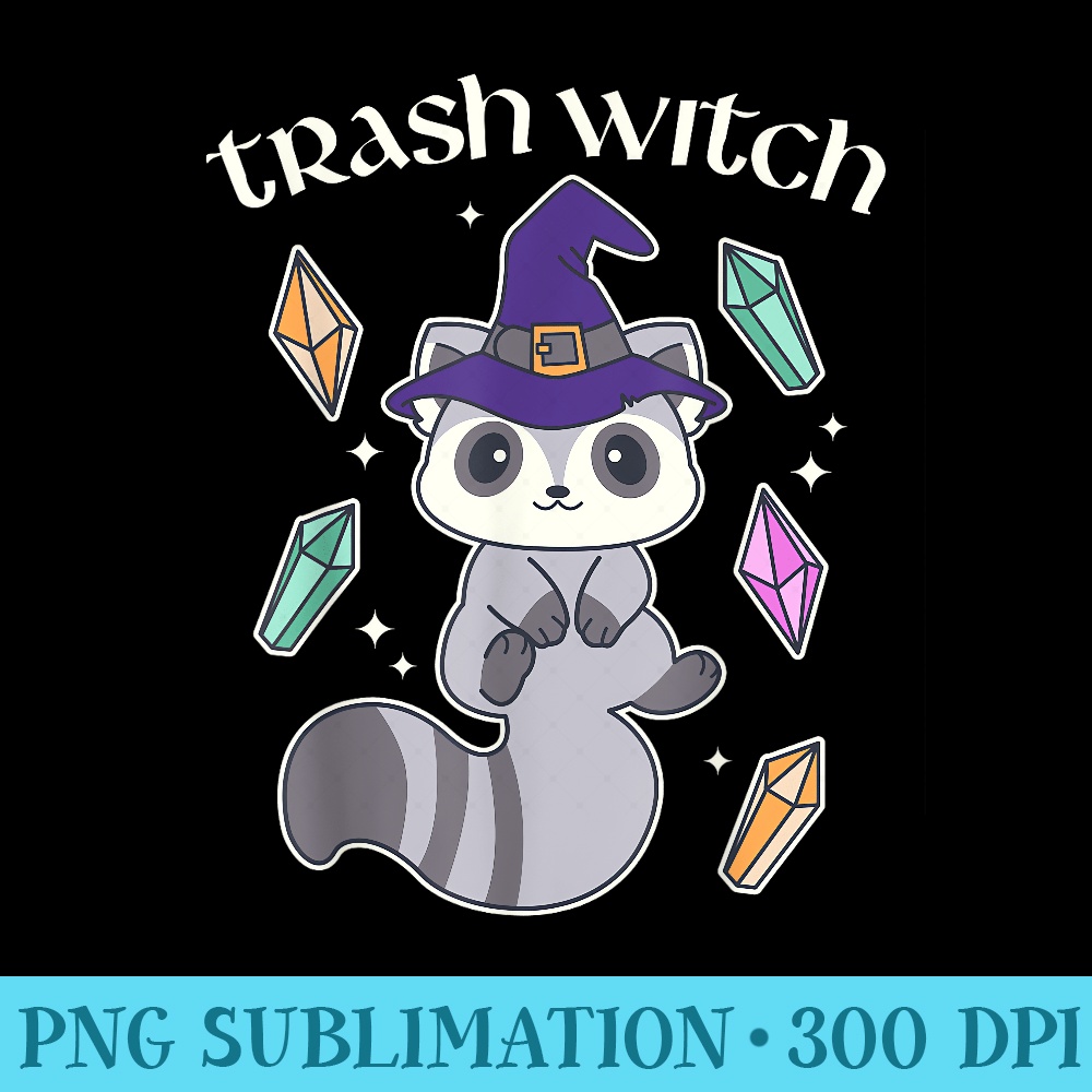 Trash Witch Kawaii Goth Raccoon Witchcraft - PNG Download Ic | Inspire ...