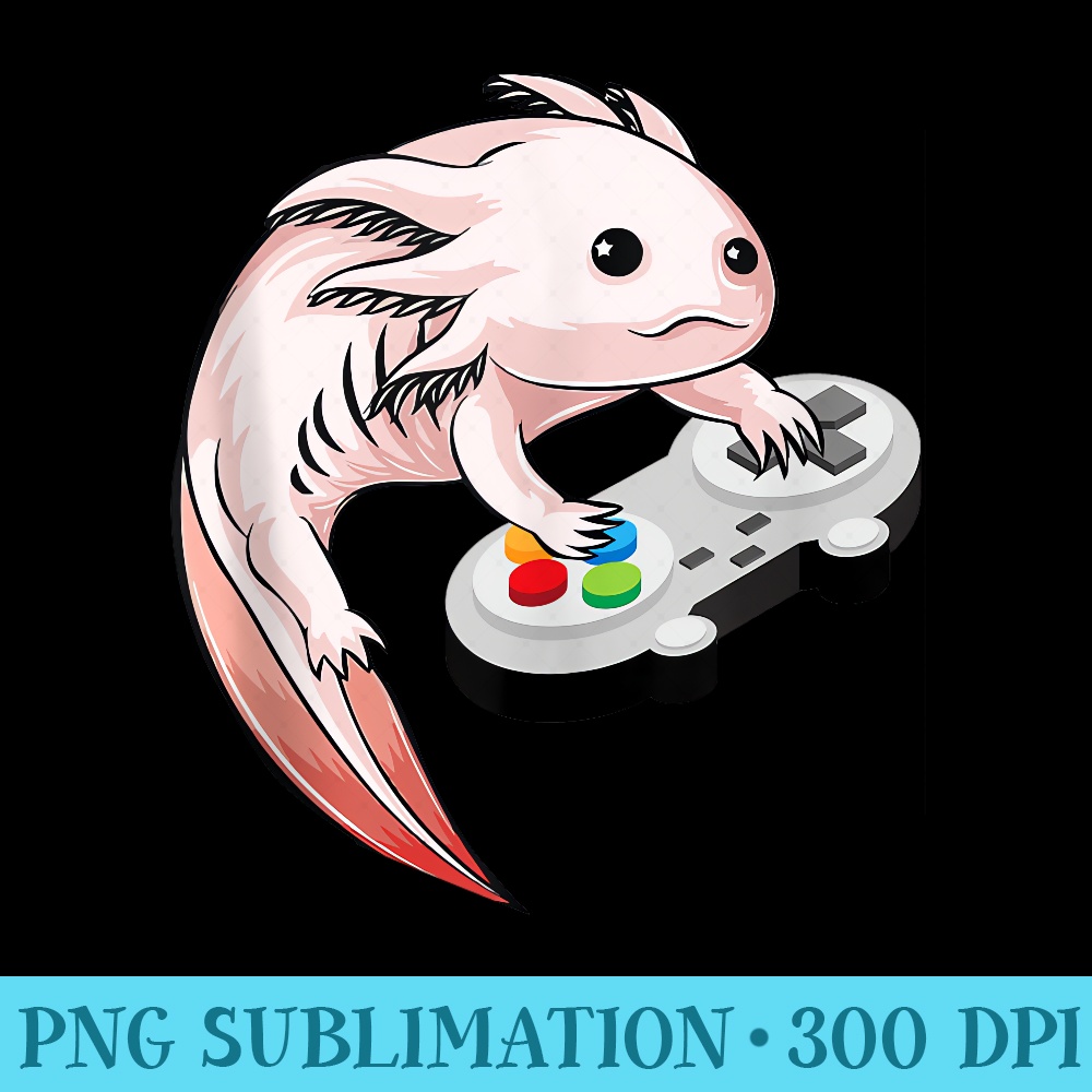 Axolotl Fish Playing Video Game Axolotl Lizard Gamers - PNG | Inspire ...