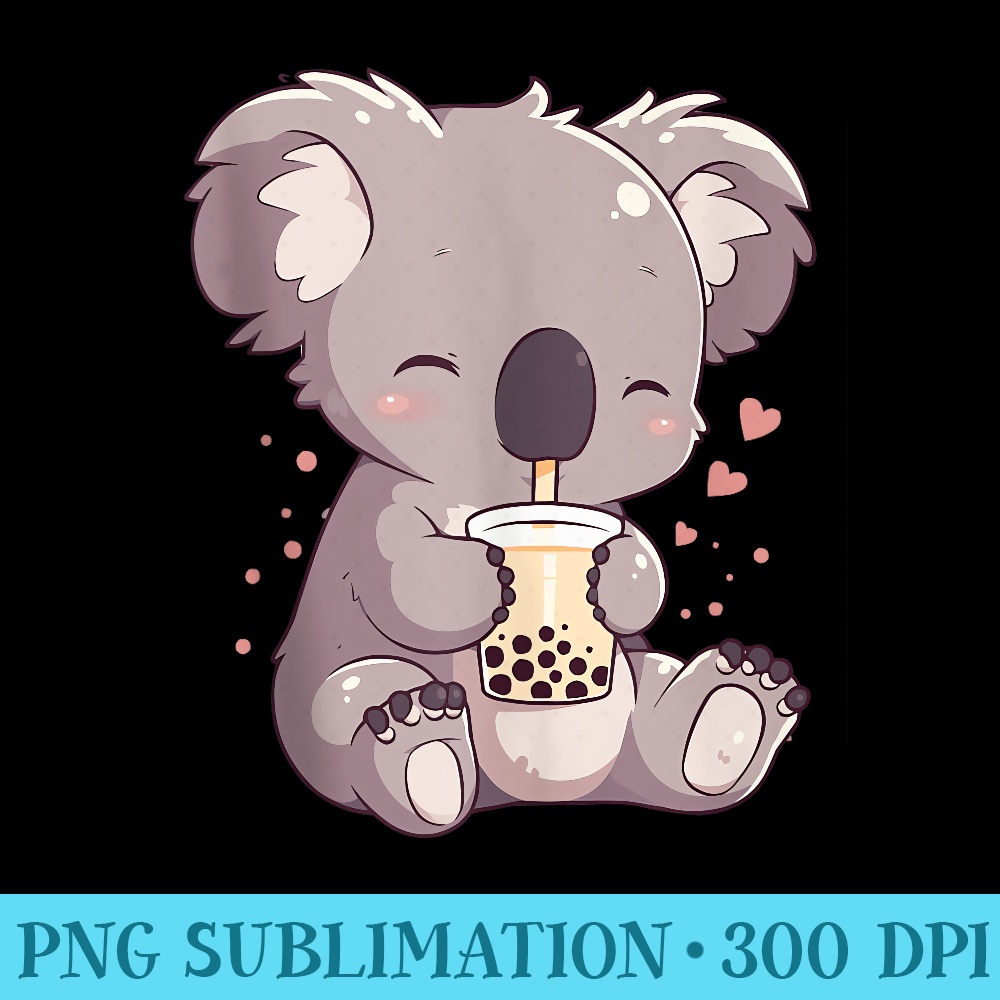 Cute Neko Koala Boba Tea Kawaii Anime Bubble Tea Koala - Tra | Inspire ...
