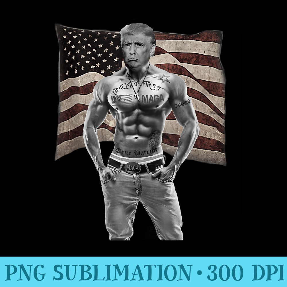 Gangster Pro Donald Trump Tattoo Republican American Flag v2 | Inspire ...