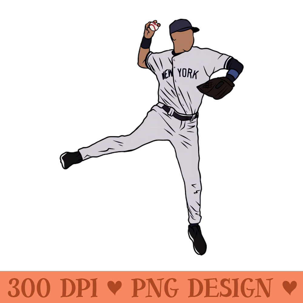 Derek Jeter Jump Throw - Ready To Print PNG Designs - Inspire Uplift