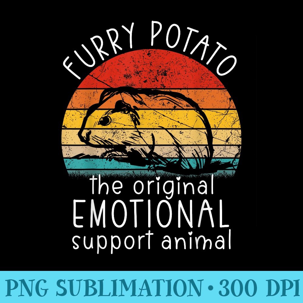 Cute Funny Furry Potato The Original Emotional Animal Retro | Inspire ...