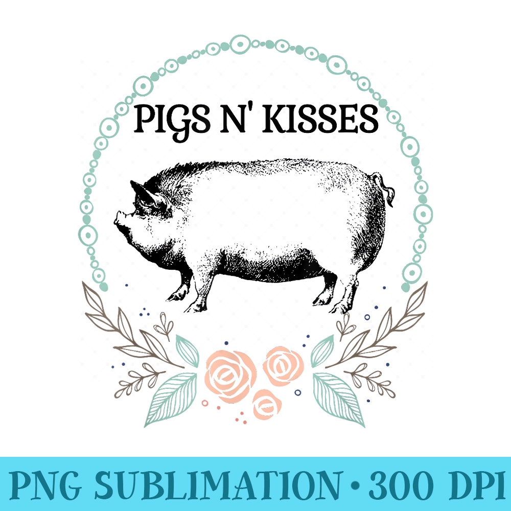 Cute Pot Belly Pig Pigs N Kisses Pig Lovers - Sublimation cl | Inspire ...