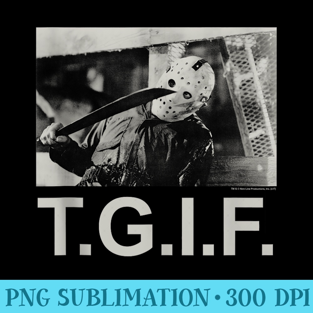 Friday The 13th Jason TGIF - PNG Download Button | Inspire Uplift