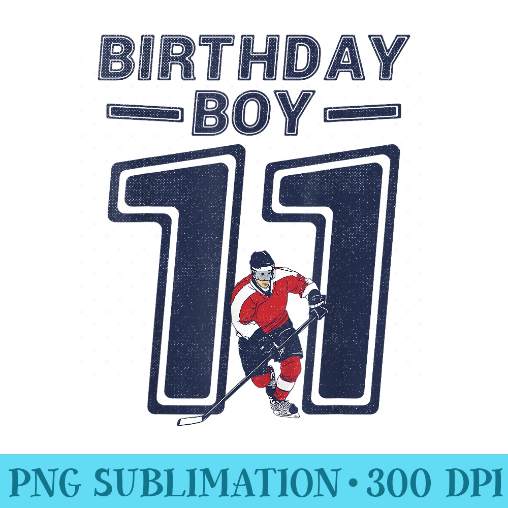 11 Year Old Ice Hockey 11th Birthday - PNG Download Resource | Inspire Uplift