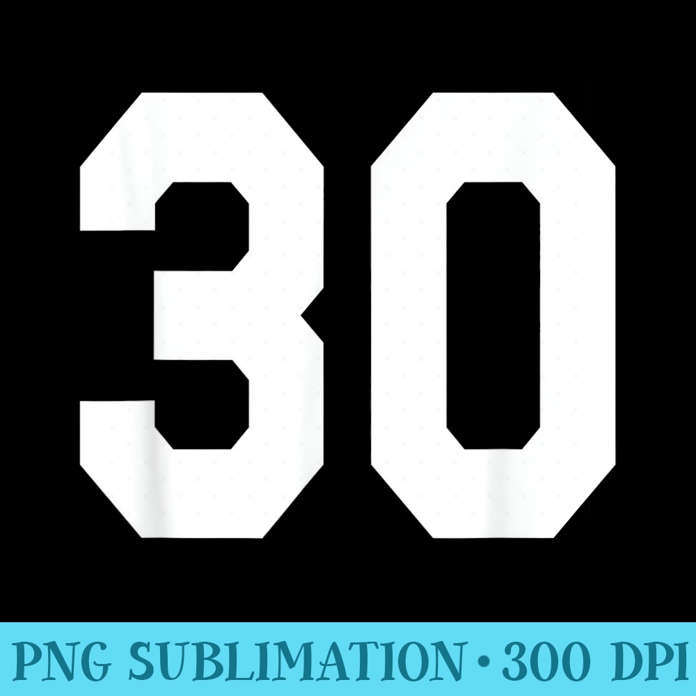 Number 30 Sports Jersey Front and Back Team Player - PNG Cli | Inspire Uplift