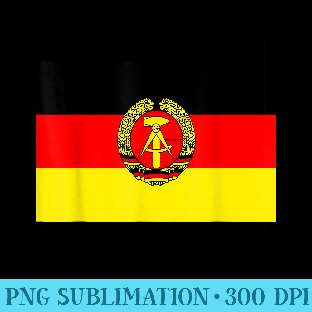 DDR East Germany old Emblem symbol Flag Retro T Soccer - PNG | Inspire ...