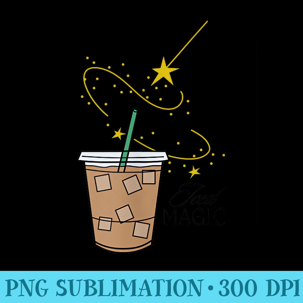 Iced Coffee Magic - Sublimation templates PNG | Inspire Uplift