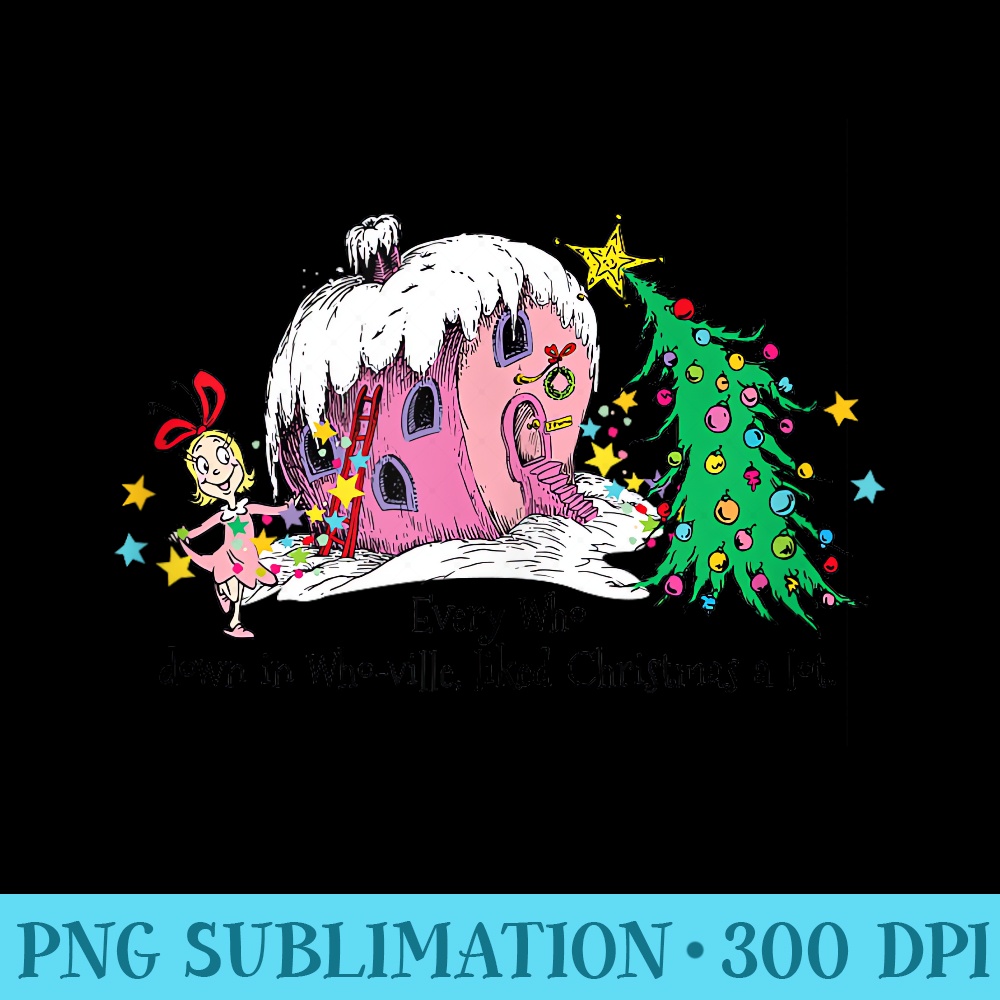 Dr. Seuss CindyLou Who House - PNG Art Files | Inspire Uplift