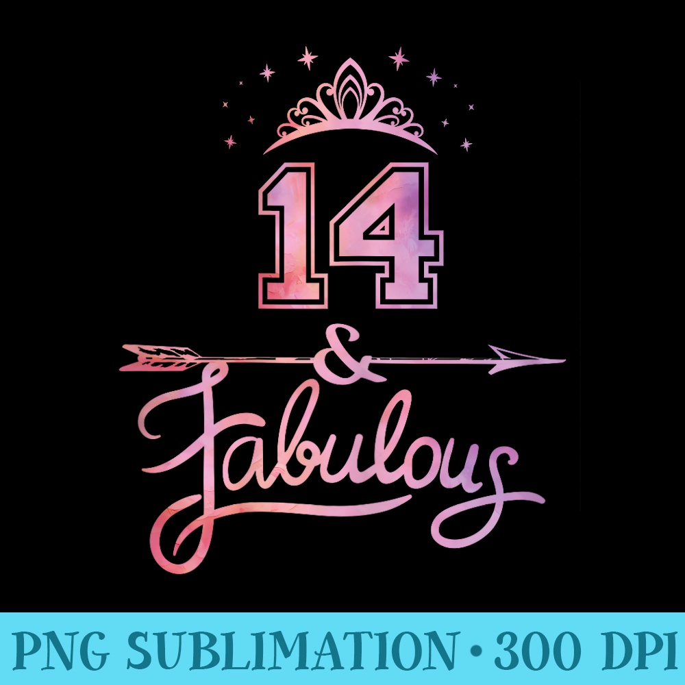 Girls 14 Years Old And Fabulous Girl 14th Birthday - Ready T | Inspire ...