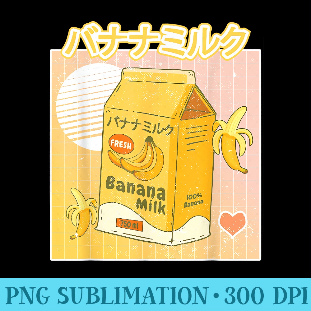 Banana Milk Aesthetic Milk Japanese as Kawaii - PNG Download | Inspire ...