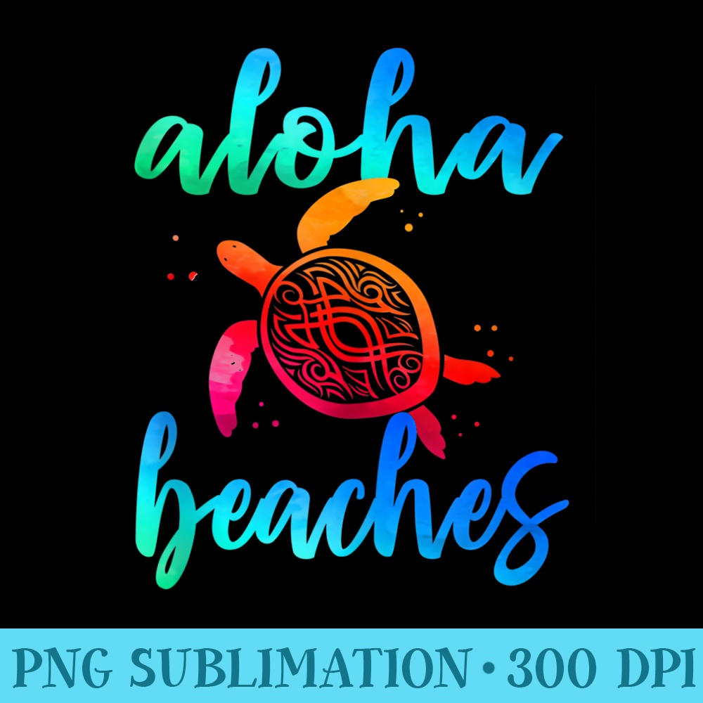 Watercolor Aloha Beaches Turtle Hawaiin Sea Turtles - Shirt | Inspire ...