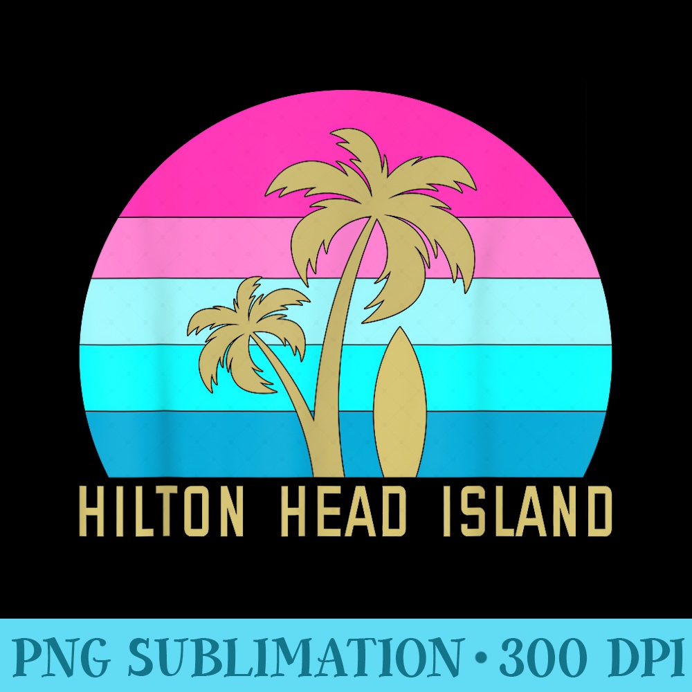 Surfing Palm Tree Summer South Carolina Hilton Head Island - | Inspire ...