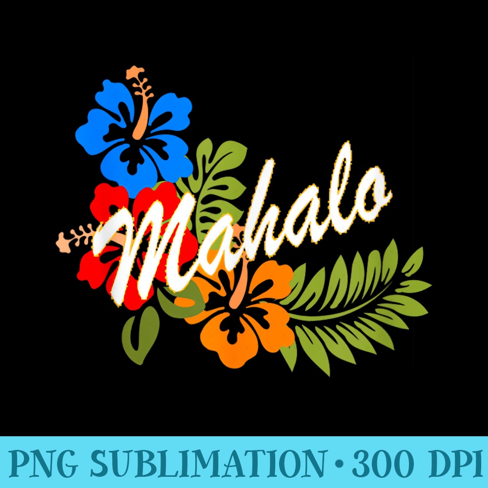 Mahalo Aloha Luau Party Beach Style - PNG Download Collectio | Inspire ...