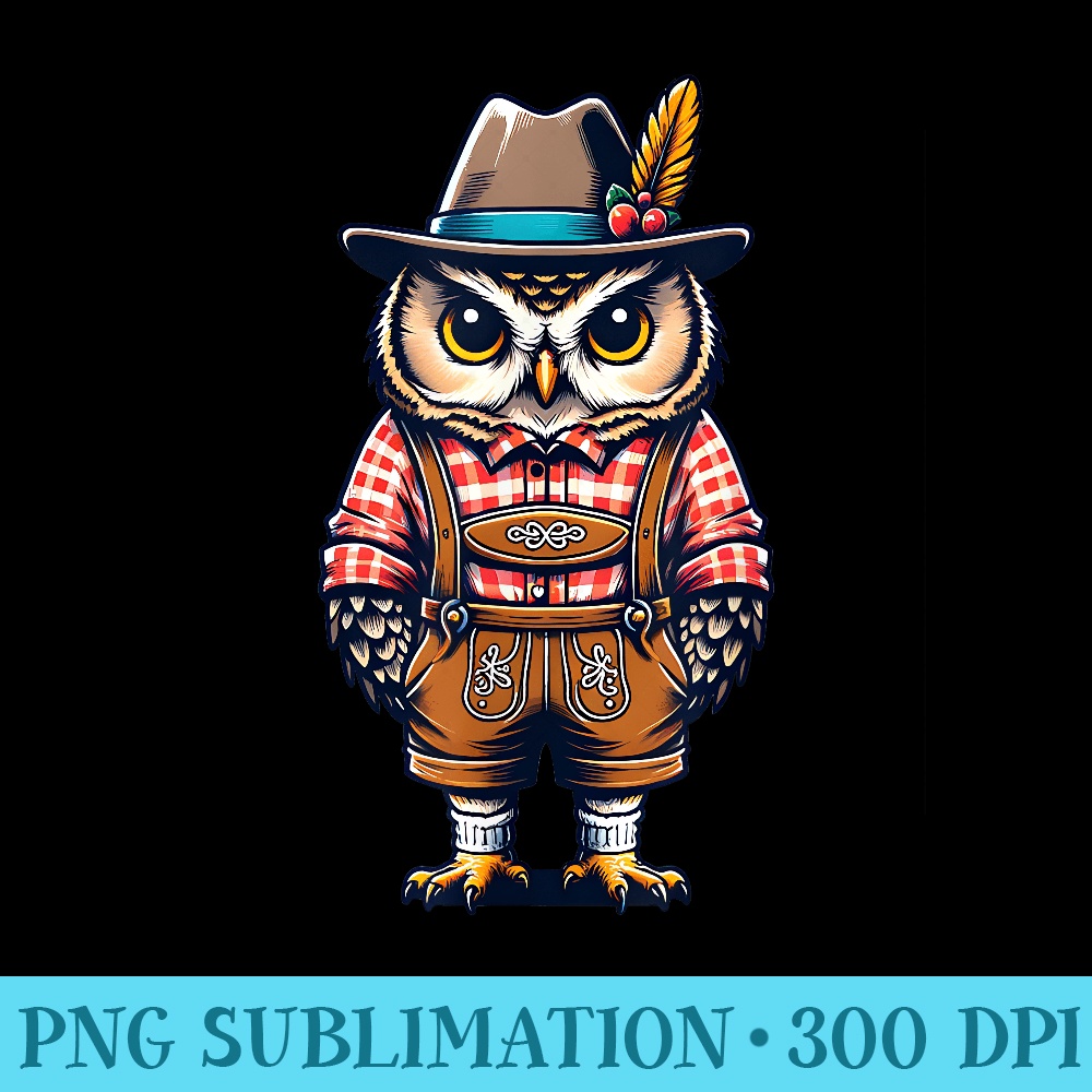 Cute Owl Traditional German Clothing Germany - Sublimation a | Inspire ...