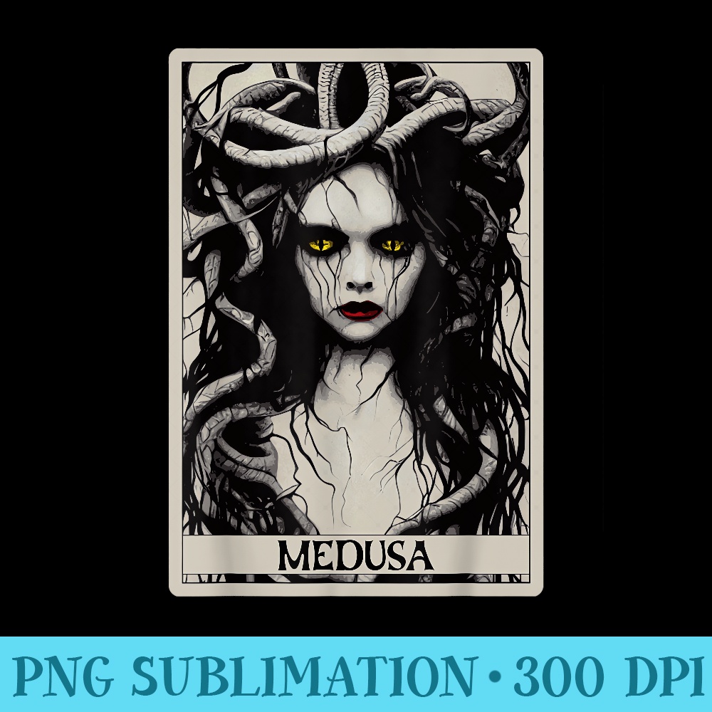 Greek Mythology Medusa Tarot Card - Mug Sublimation PNG | Inspire Uplift