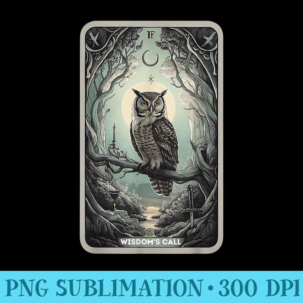 Tarot Card Wisdom Call Owls Lover Mystical Owl Tarot Card - | Inspire ...