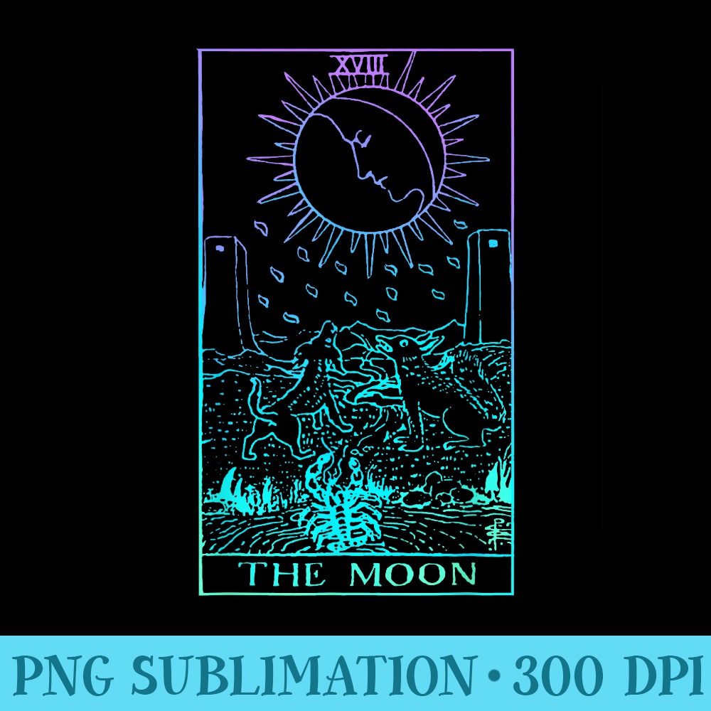 The Moon Tarot Card Rider Waite Witchy - PNG Download Websit | Inspire ...