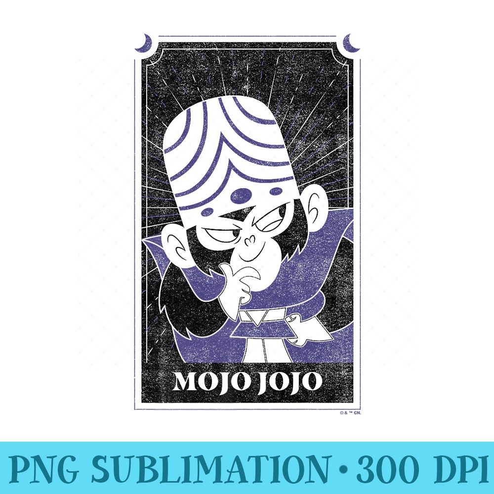 Power Puff Girls Mojo Jojo Tarot Card Evil Portrait Premium | Inspire ...