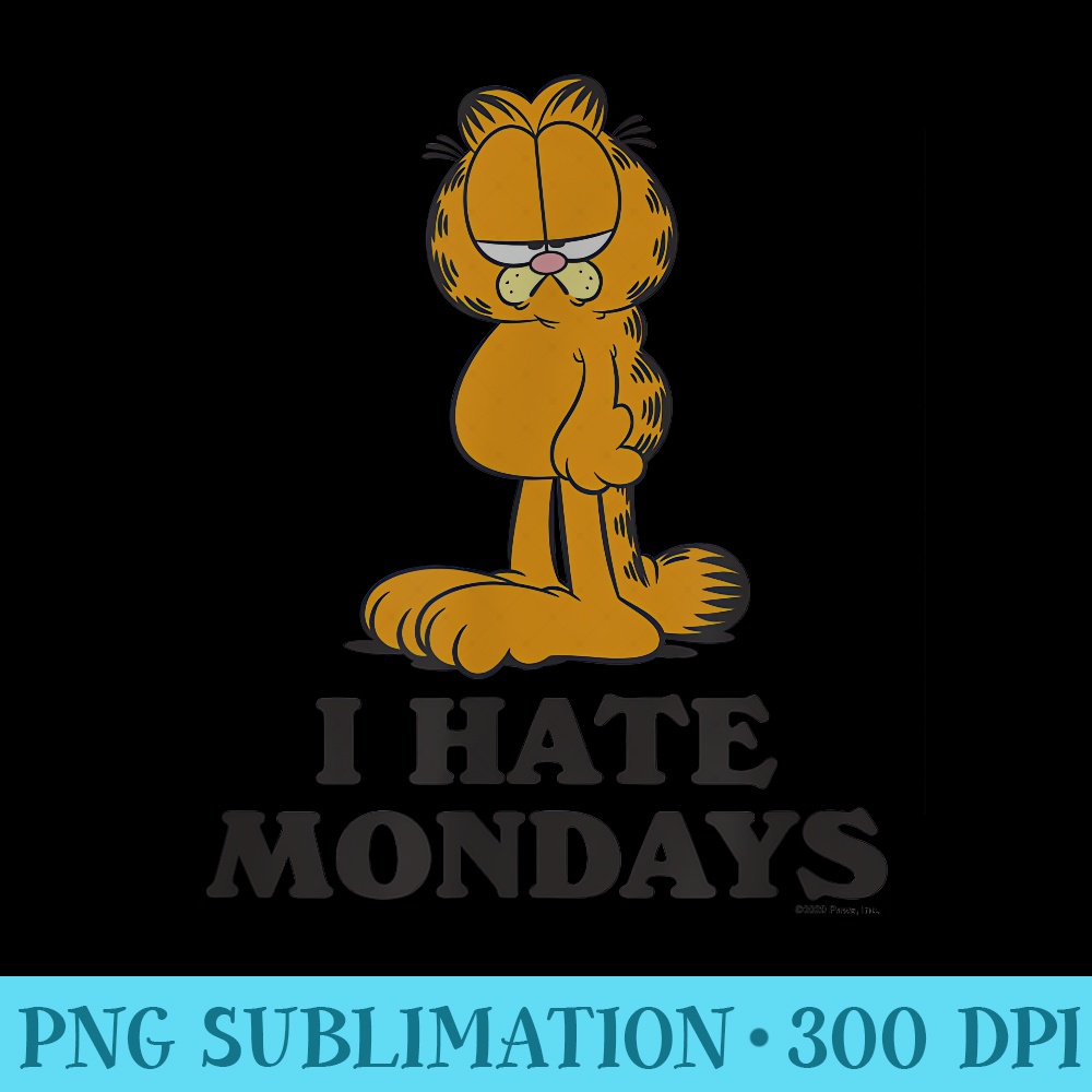 Garfield I Hate Mondays - PNG Image Download | Inspire Uplift