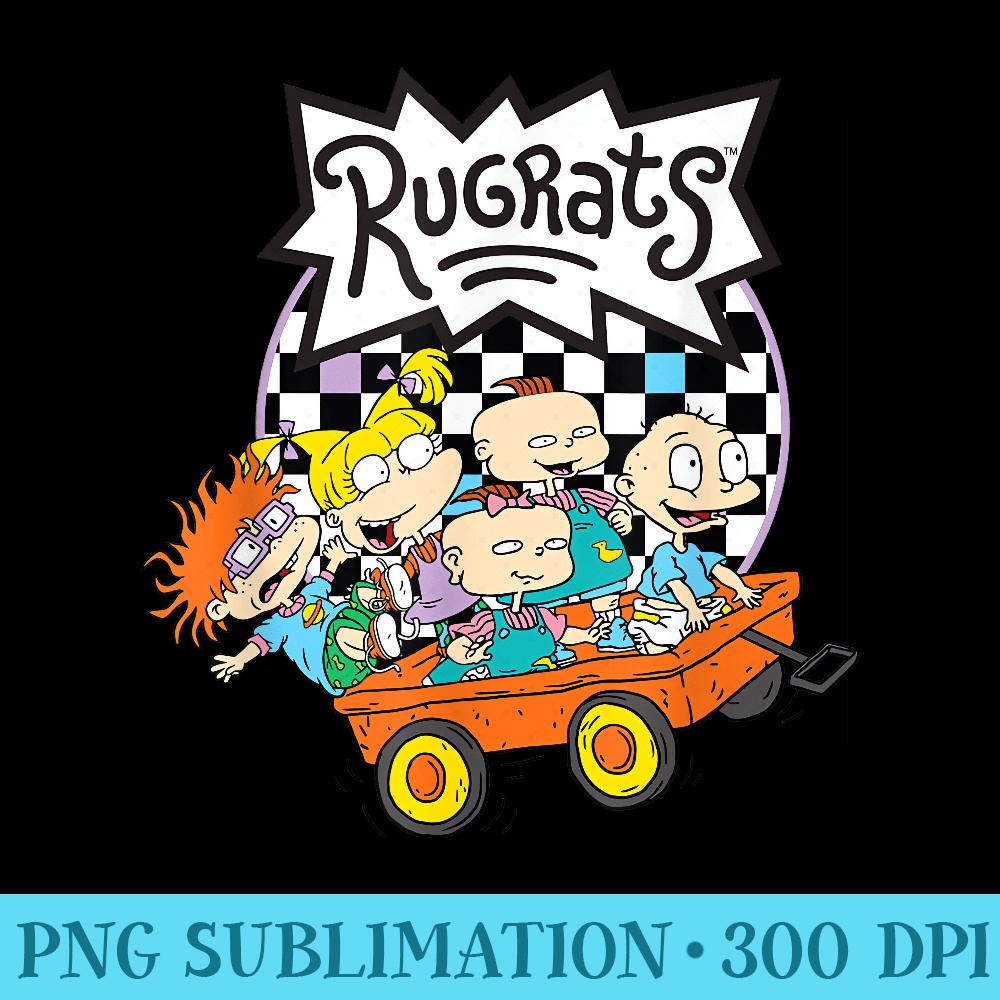 Rugrats Logo Checkerboard With In Wagon - Digital PNG Artwor | Inspire ...