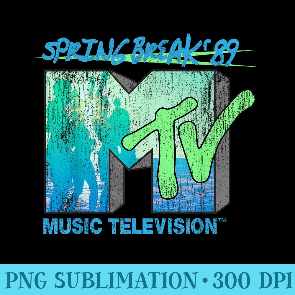 MTV Spring Break 89 Retro Beach Logo - PNG Image Download | Inspire Uplift