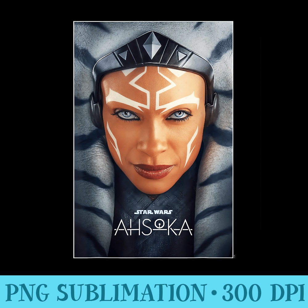 Star Wars Ahsoka Tano Face Logo Series Poster Art Disney - P | Inspire ...