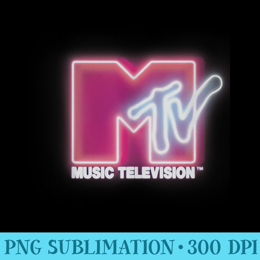 MTV Pink Neon Logo - PNG Templates Download | Inspire Uplift