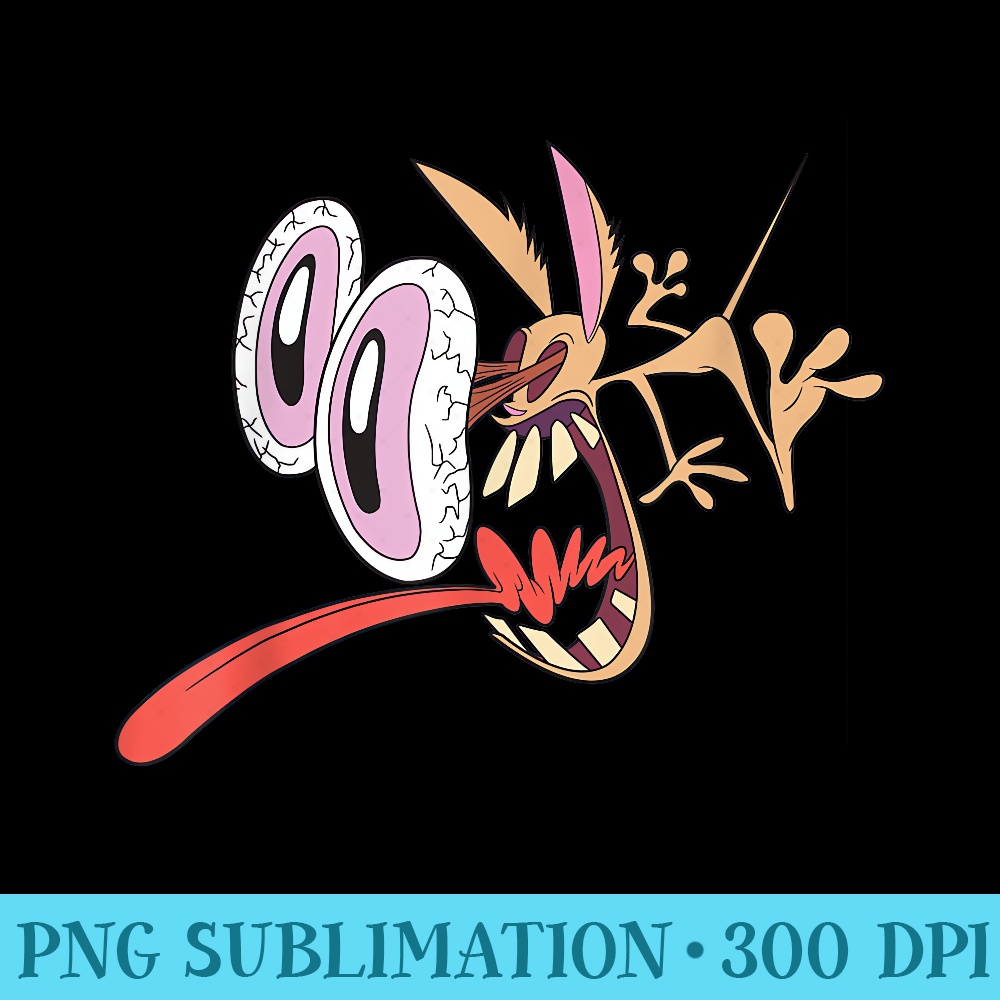 Ren Stimpy Rens Eyes Popping Out T - PNG Image Download | Inspire Uplift