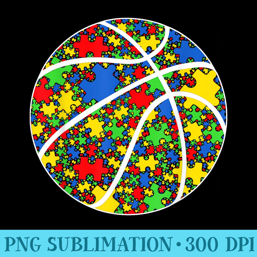 Funny Puzzle Basketball Autism Awareness Sport Lover - PNG D | Inspire ...
