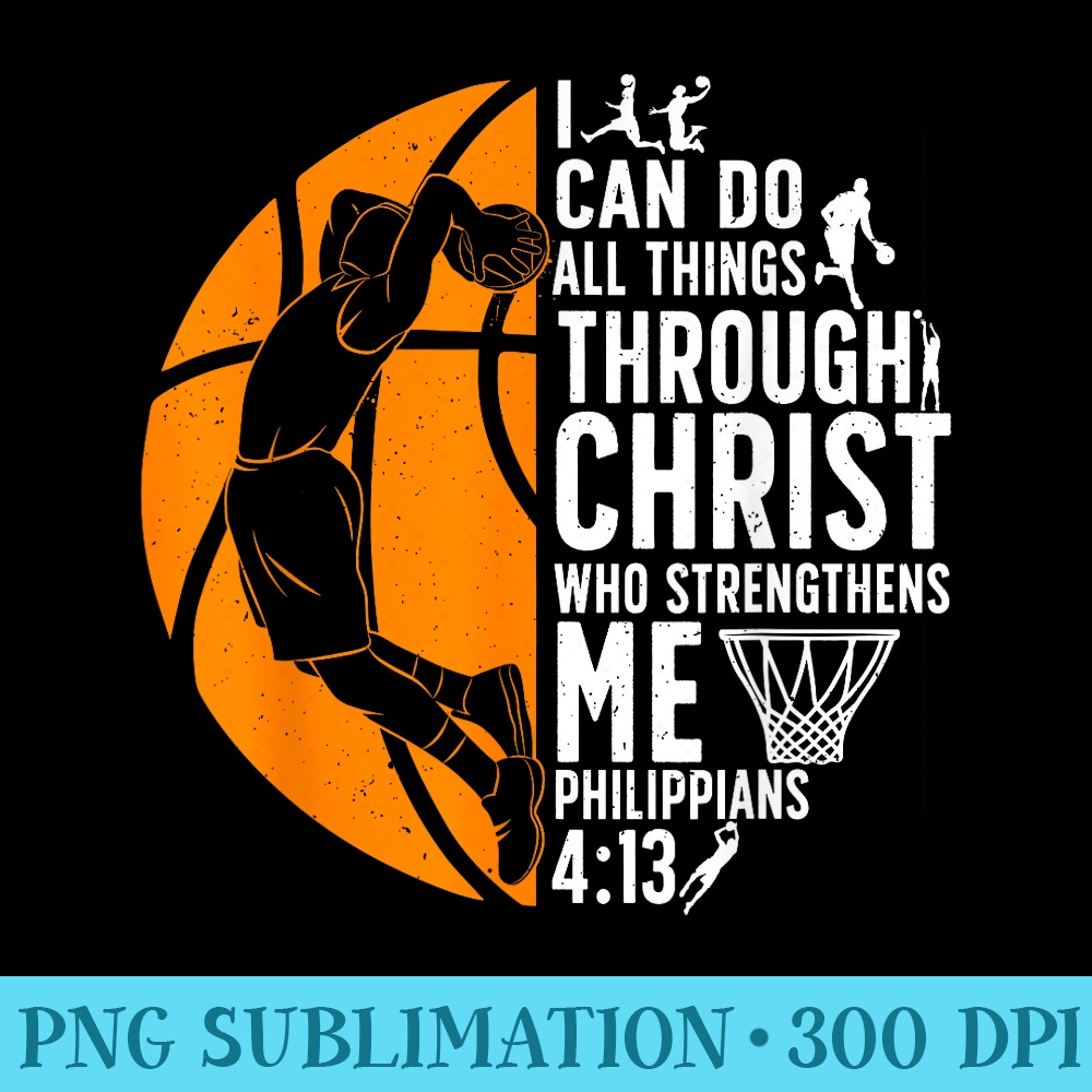 Cool Basketball For Bible Verse Christian Player - PNG Subli | Inspire ...